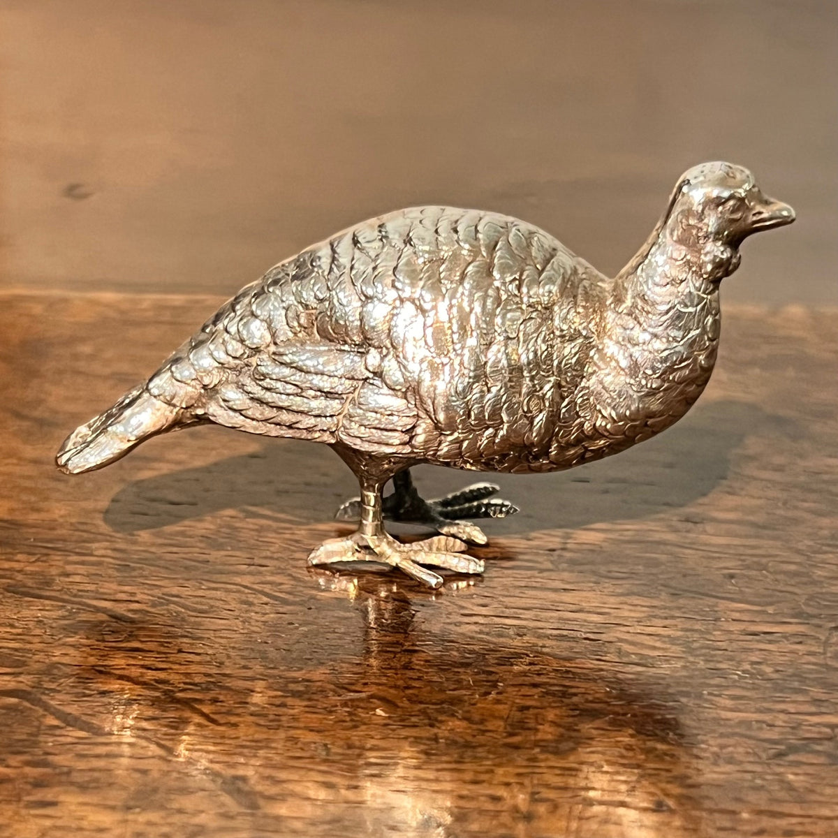Solid Silver Turkey Bird - Reindeer Antiques