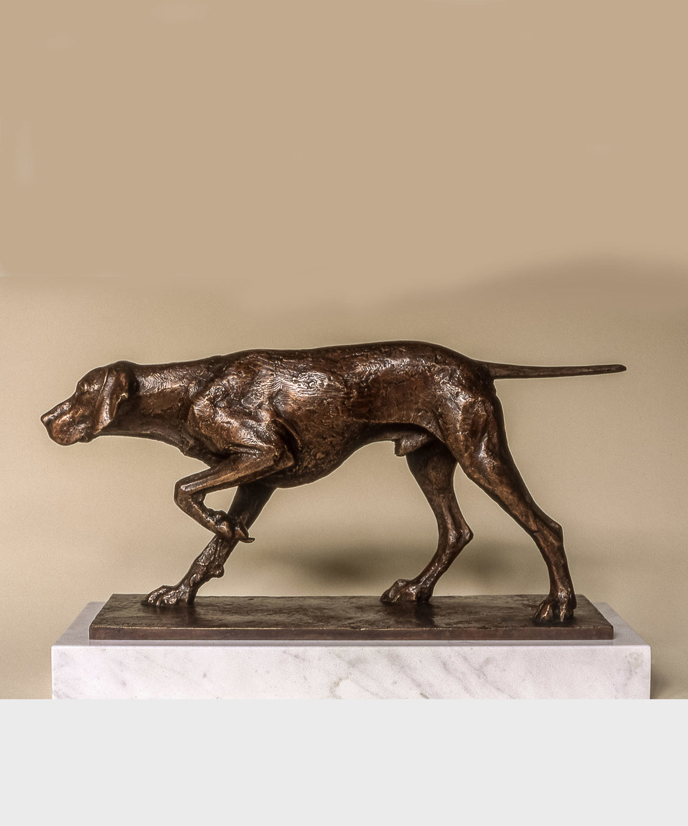 Pointer Dog Sculpture By Sally Arnup – Reindeer Antiques