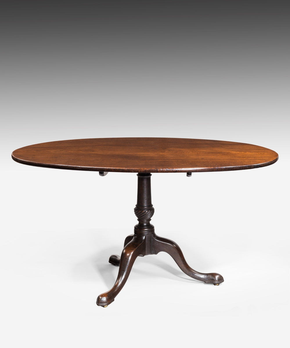 Georgian Mahogany Oval Supper Centre Table – Reindeer Antiques
