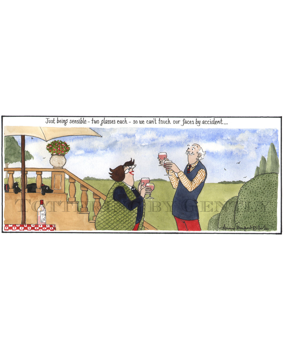 Tottering By Gently Print - Two Glasses Each- By Annie Tempest ...